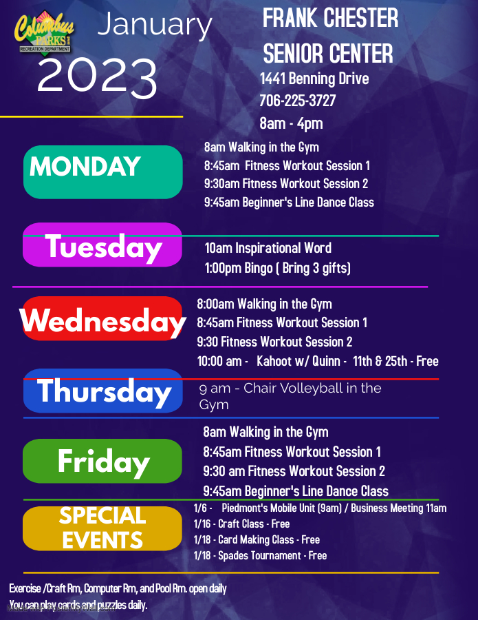 Parks and Recreation > Senior Centers > Frank Chester Senior Center